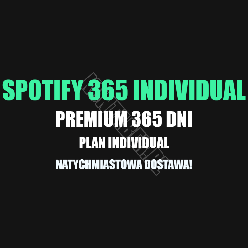 SPOTIFY PREMIUM INDIVIDUAL 365 DNI NA WŁASNOŚĆ - KONTABER.PL